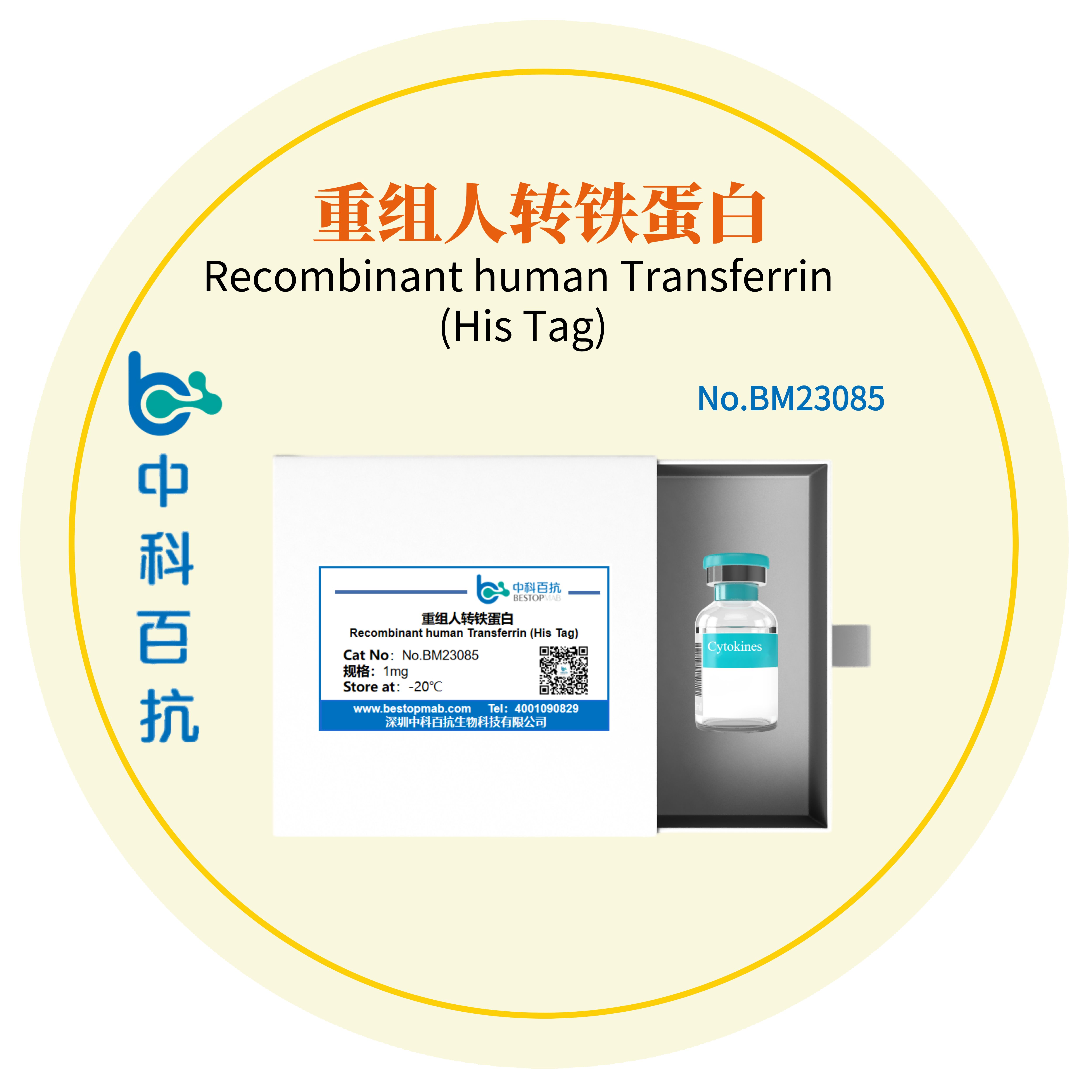 重组人转铁蛋白Recombinant human Transferrin (His Tag)
